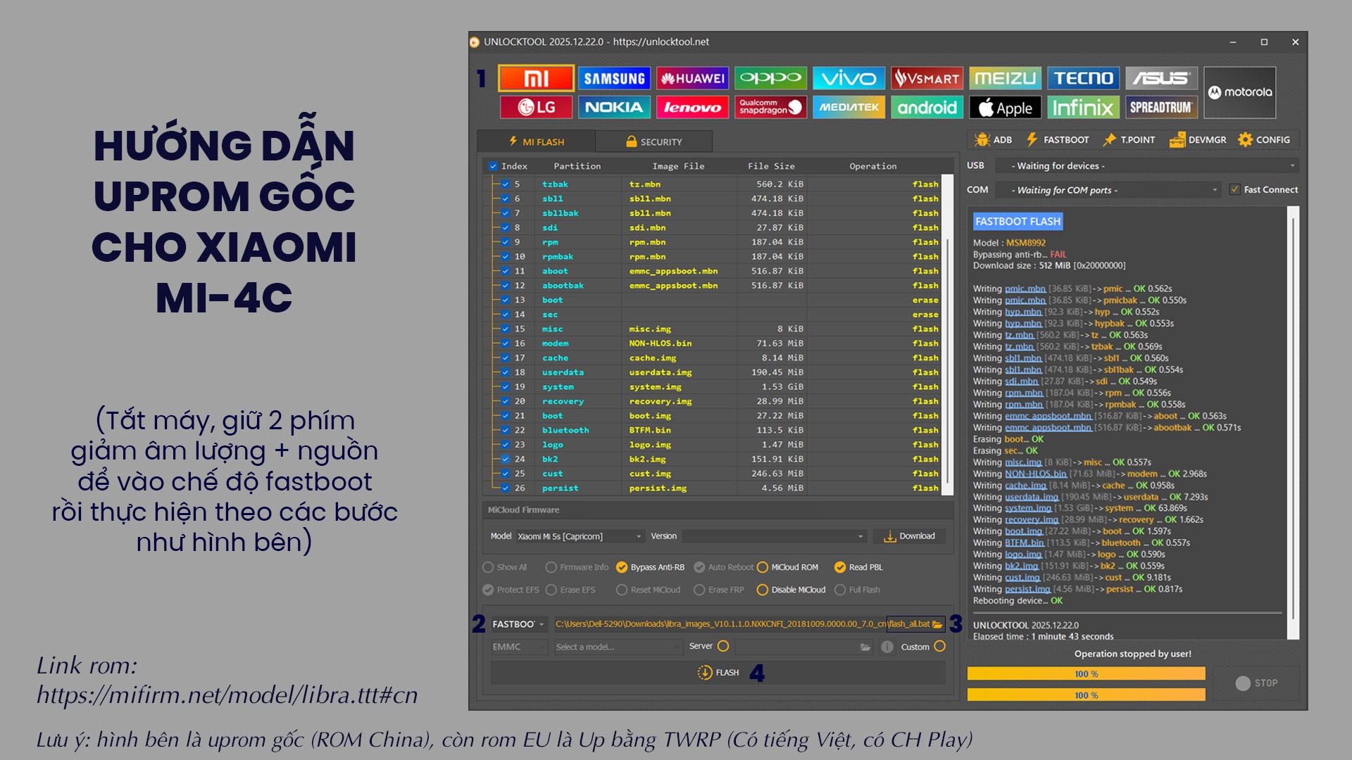 Hướng Dẫn Up ROM Gốc Xiaomi Mi 4C (ROM China) Chuẩn Nhất - Nam Long Phụ ...